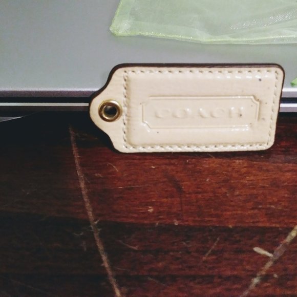 Coach | Accessories | Coach Patent Leather Cream Color Hang Tag | Poshmark